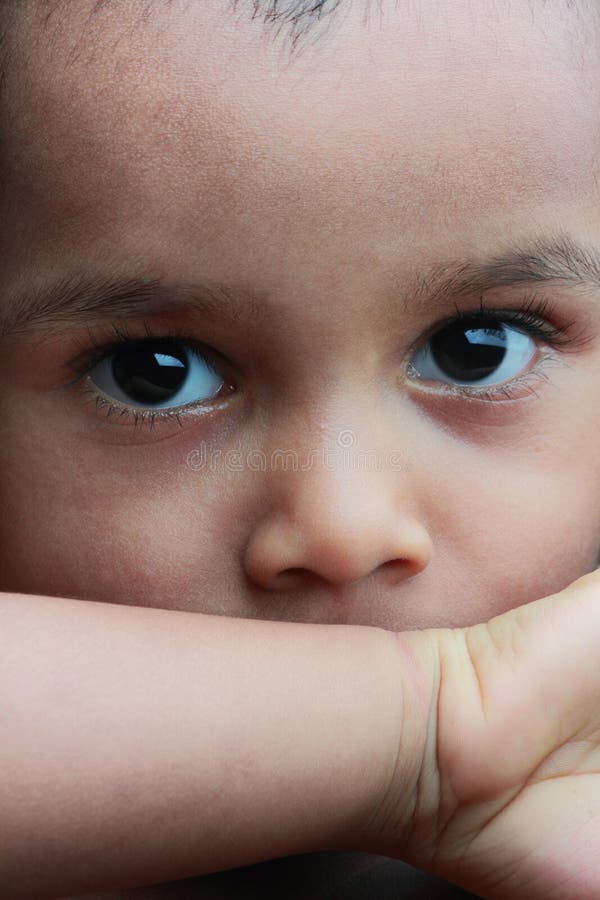 Cara de mirada sostenida imagen de archivo. Imagen de cabrito - 24411951