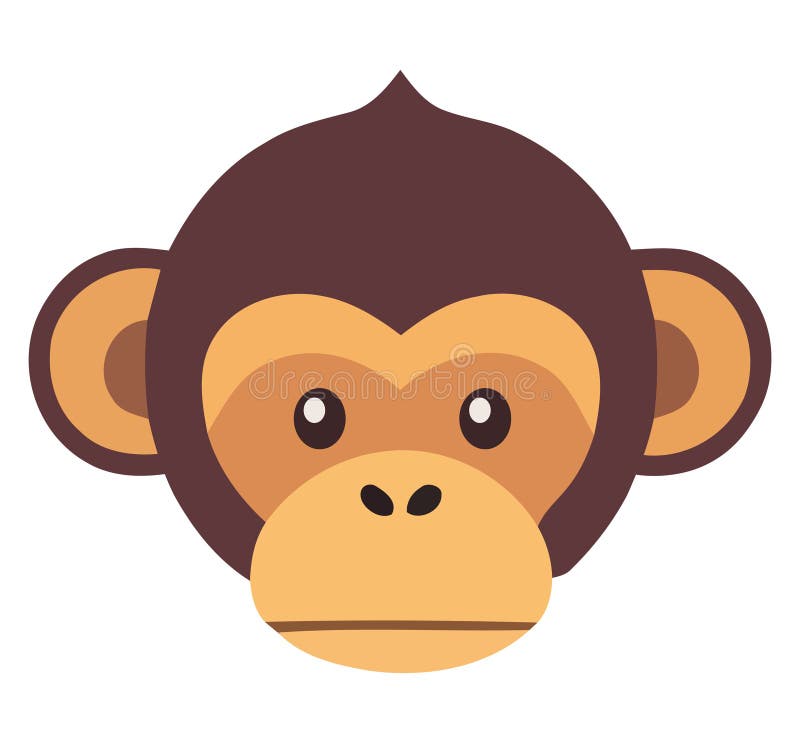 Cara de mono lindo stock de ilustración. Ilustración de caracteres ...