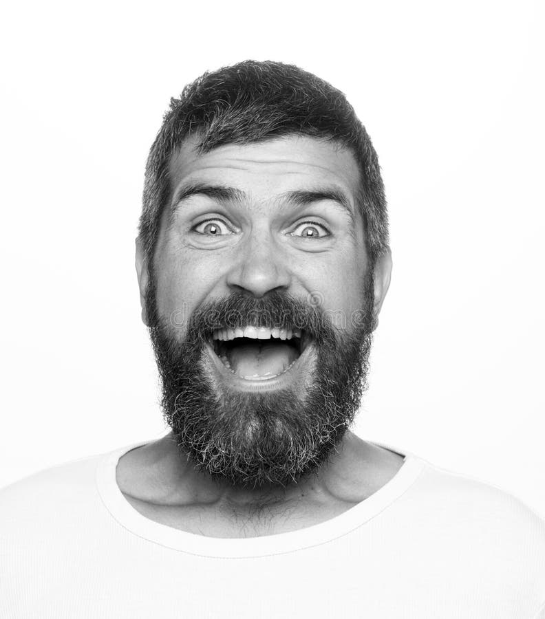 Cara De Sonrisa Del Hombre Feliz. Sonriente Barbudo. Expresiones ... Cara De Sonrisa Del Hombre Feliz. Sonriente Barbudo. Expresiones ...