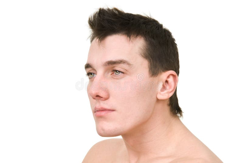 A cara de um homem novo foto de stock. Imagem de retrato - 125499862