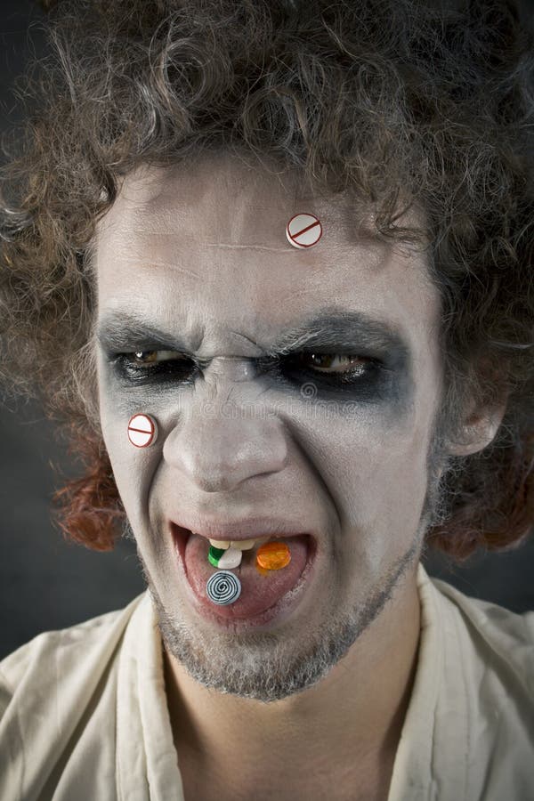 Cara del hombre loco foto de archivo. Imagen de barba - 13157384