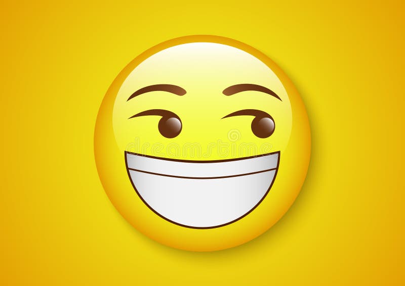 Cara del icono del grinn ilustración del vector. Ilustración de sonrisa ...