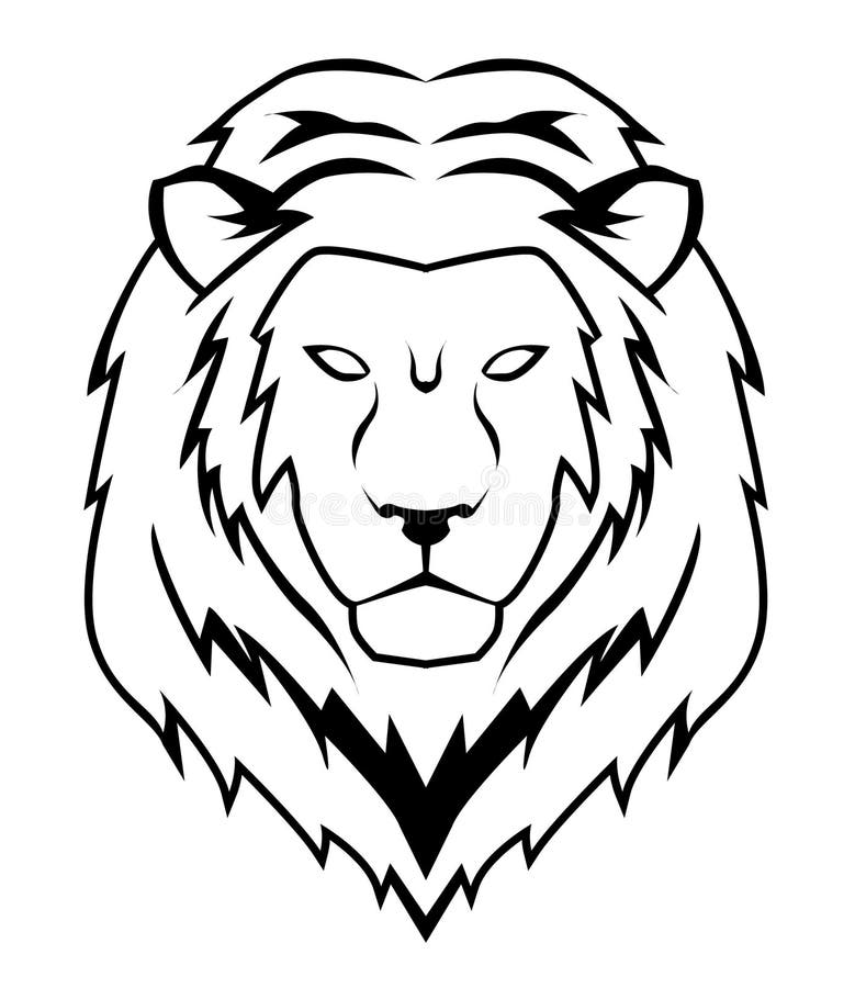 Cara del león ilustración del vector. Ilustración de pixel - 58367268