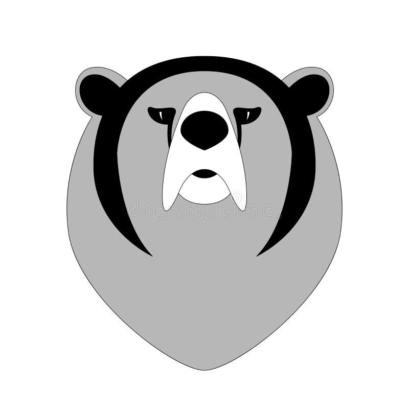 Cara Del Oso, Ejemplo Del Vector, Vista Delantera, Ilustración del ...