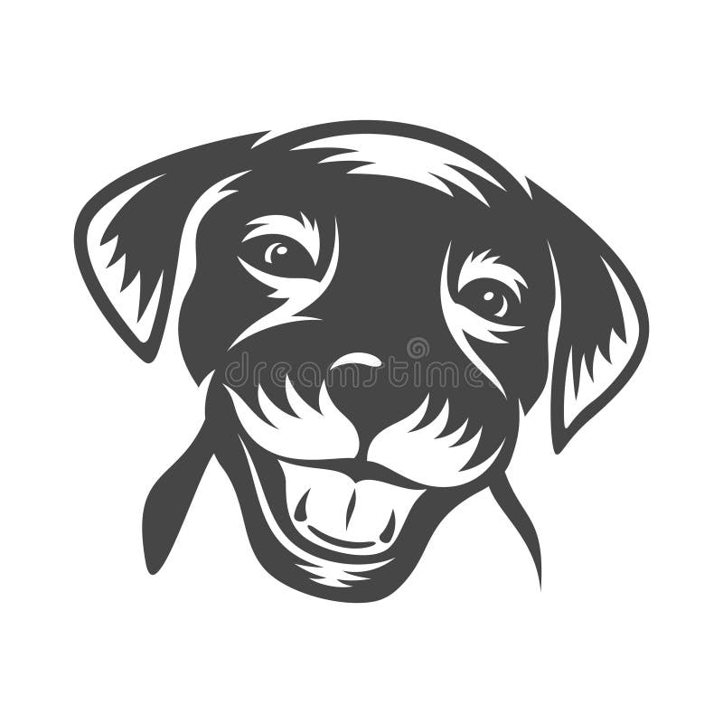 Cara Del Perrito Del Vector Stock de ilustración - Ilustración de lindo ...