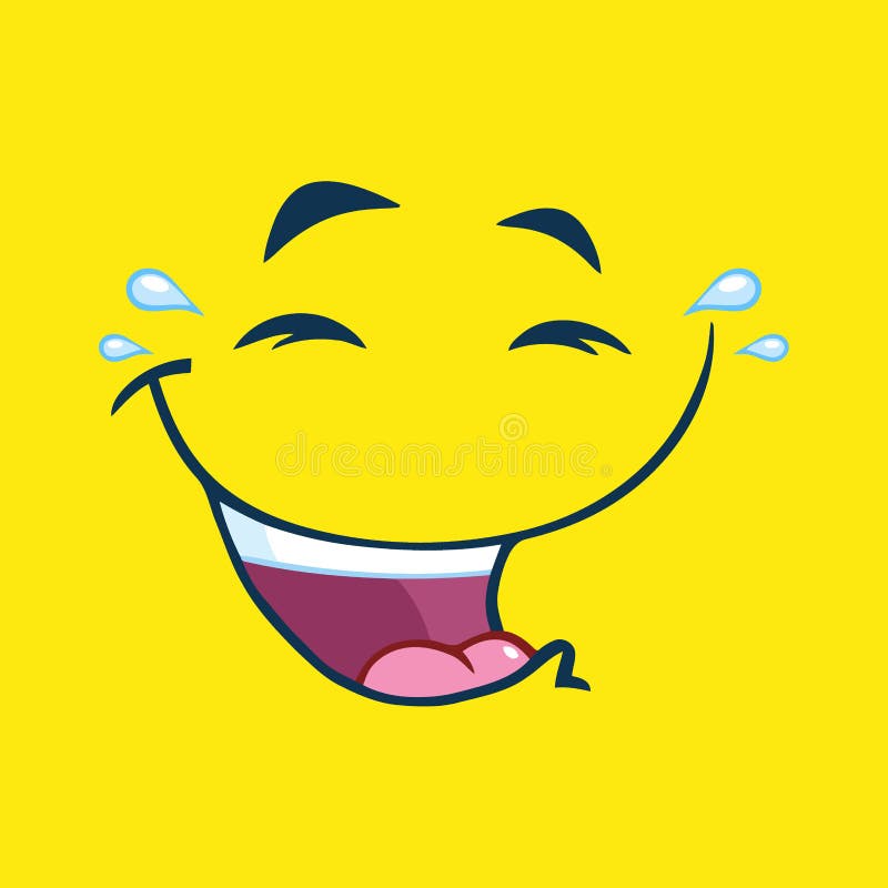 Cara Divertida De La Historieta De La Risa Con Smiley Expression ...