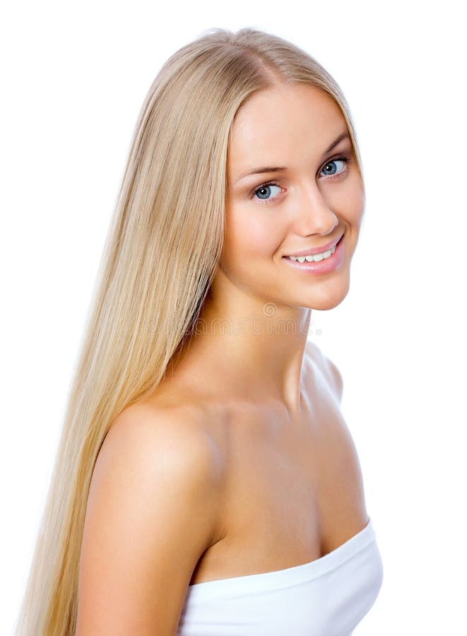 Retrato De Una Mujer Adulta Con La Cara Hermosa Foto de archivo ...