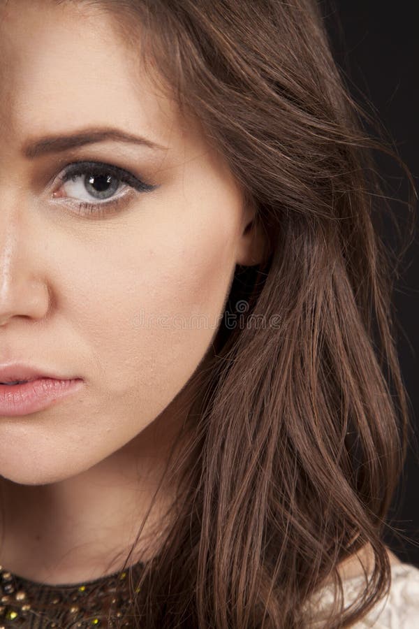 Cara lateral seria foto de archivo. Imagen de alineada - 30328602