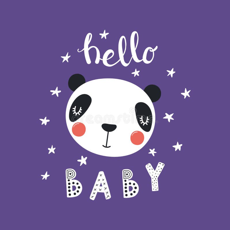 Cara linda de la panda ilustración del vector. Ilustración de fondo ...