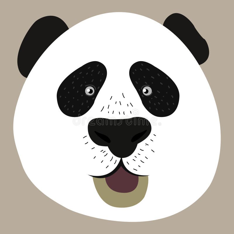 Cara linda de la panda ilustración del vector. Ilustración de lindo ...