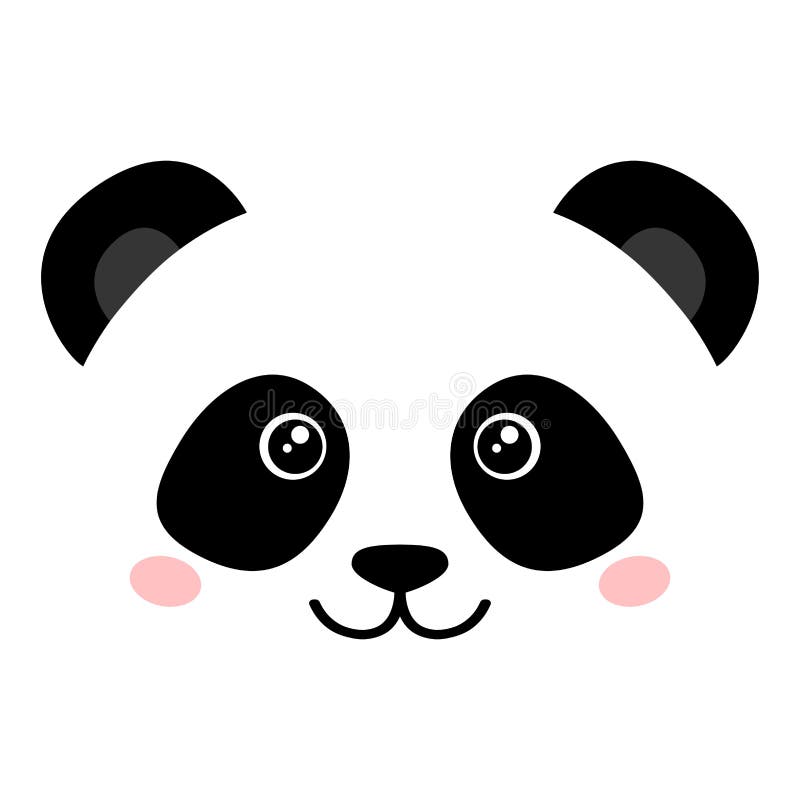 Cara linda de la panda ilustración del vector. Ilustración de arte ...