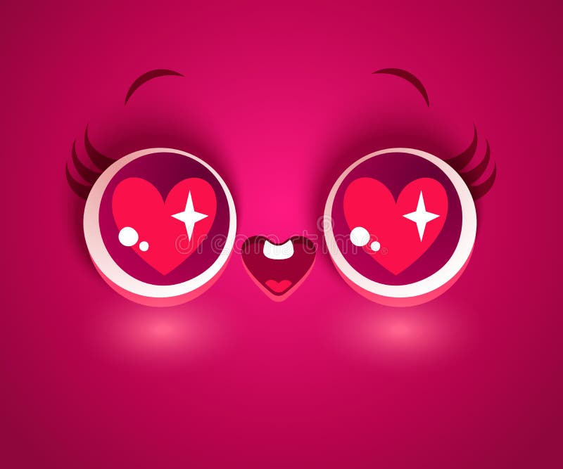 Cara linda del amor ilustración del vector. Ilustración de dientes ...