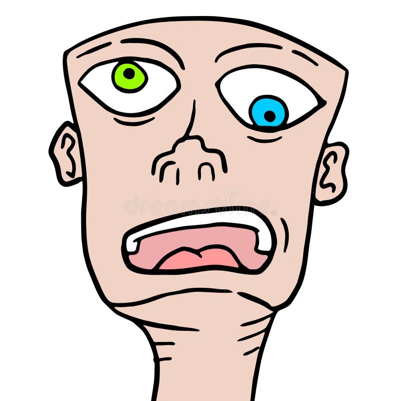 Cara loca ilustración del vector. Ilustración de hombre - 52351498