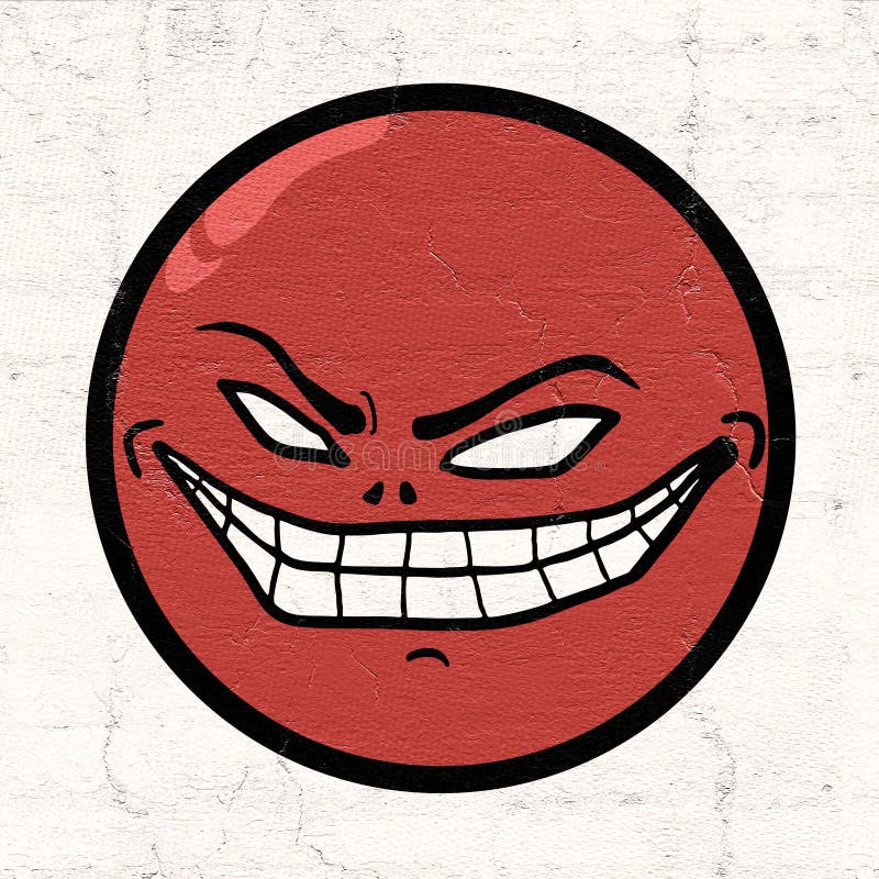 Cara loca de la sonrisa ilustración del vector. Ilustración de hombre ...