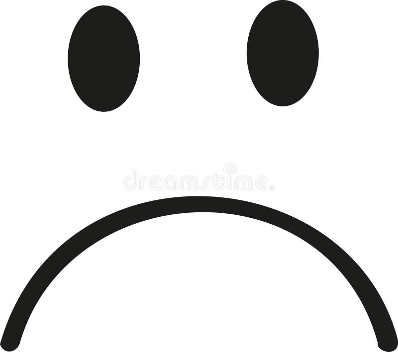 Cara Triste Clássica Do Smiley Ilustração do Vetor - Ilustração de ...