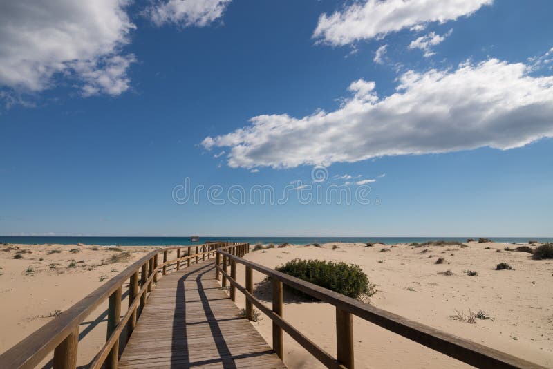 Carabassi beach stock photo. Image of elche, wooden, coastal - 29266698