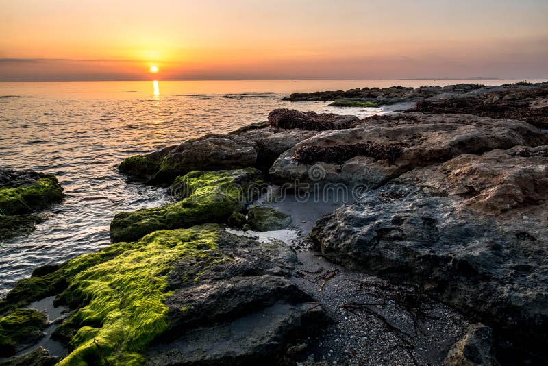 Carabassi Beach, in Alicante, Spain, at Sunrise Stock Photo - Image of ...