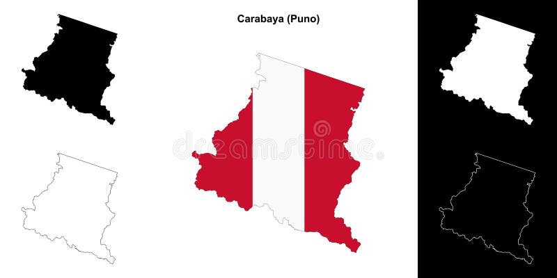 Carabaya outline map stock vector. Illustration of provinces - 371581761