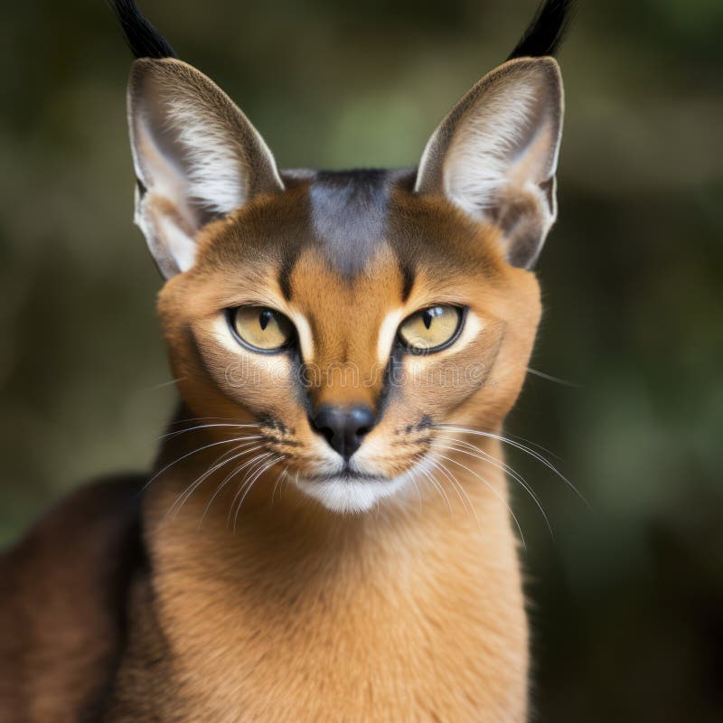 Caracal Cat Looks at Camera Stock Illustration - Illustration of ...