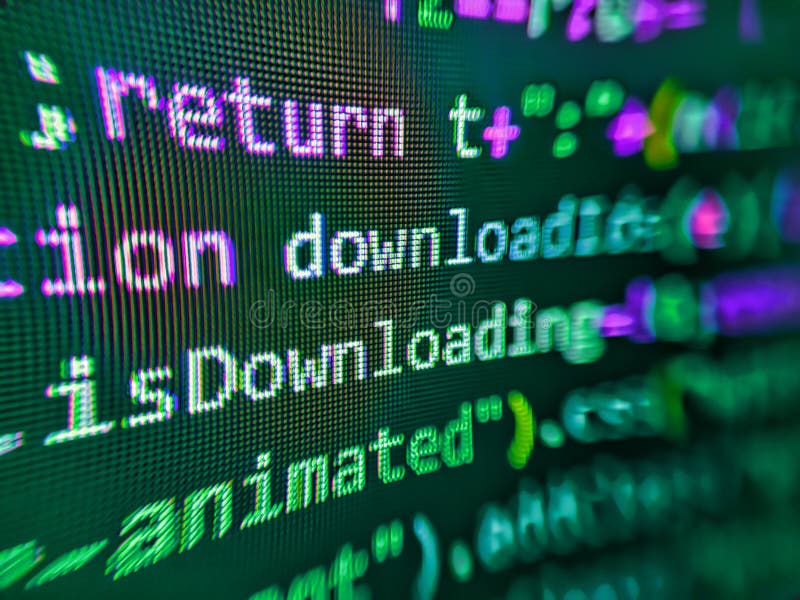 Caracteres Y Dígitos De Letras. Concepto De Trabajo De Desarrollo Web. Pantalla De Tecnología ...