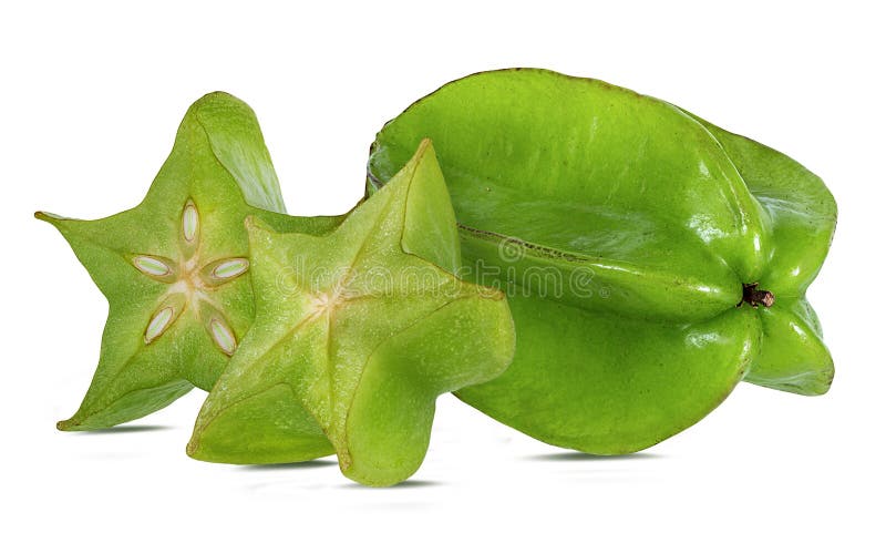 Carambole Op Wit Wordt Geïsoleerd Dat Stock Foto - Image of tropisch ...