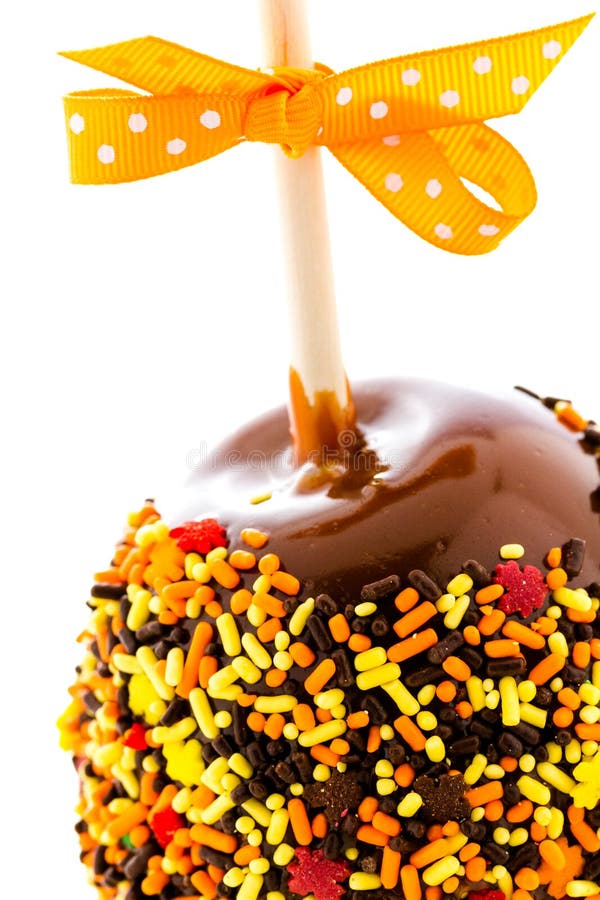 Caramel apple stock photo. Image of color, covered, apple - 34287354