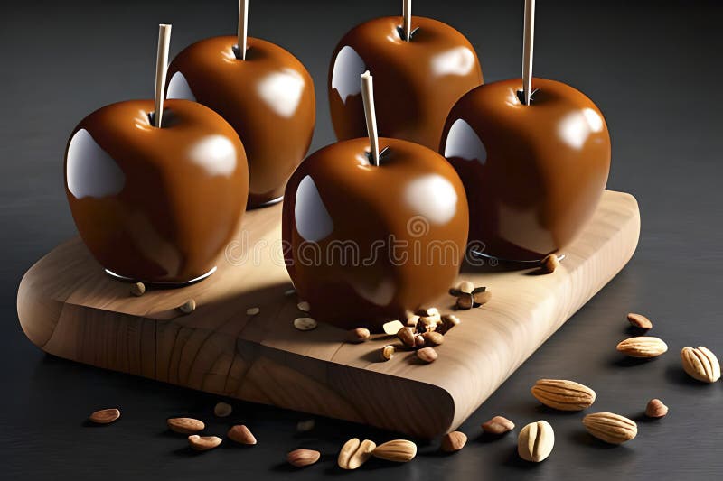 Caramel Apple is a Type of Candy Apple Stock Illustration ...