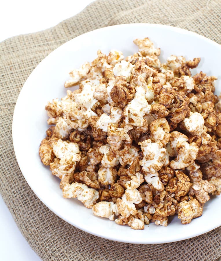 Caramel chocolate popcorn stock photo. Image of healthy - 35220238