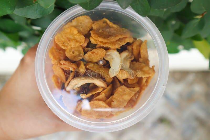 Caramel Cornflake or Cornflake and Almond Stock Image - Image of ...