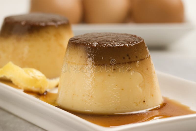 Caramel cream. stock photo. Image of indoors, dairy, horizontal - 12153202