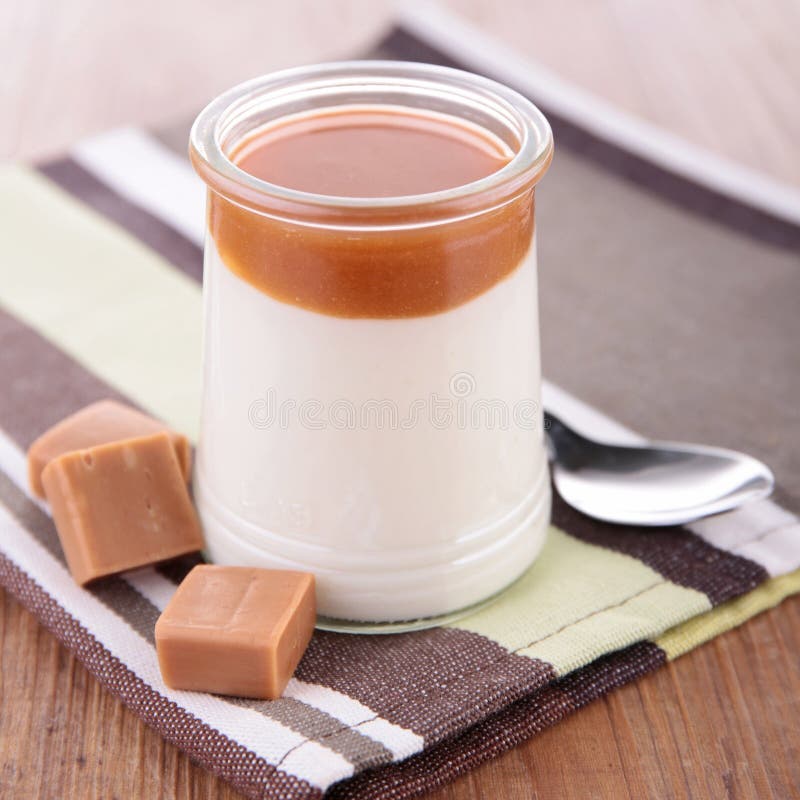 Caramel dessert stock image. Image of fresh, dairy, panna - 39484647