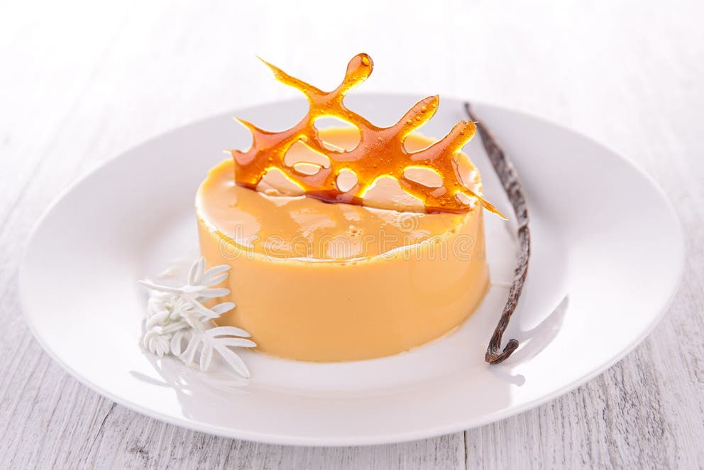 Caramel dessert stock photo. Image of caramel, plate - 42816046