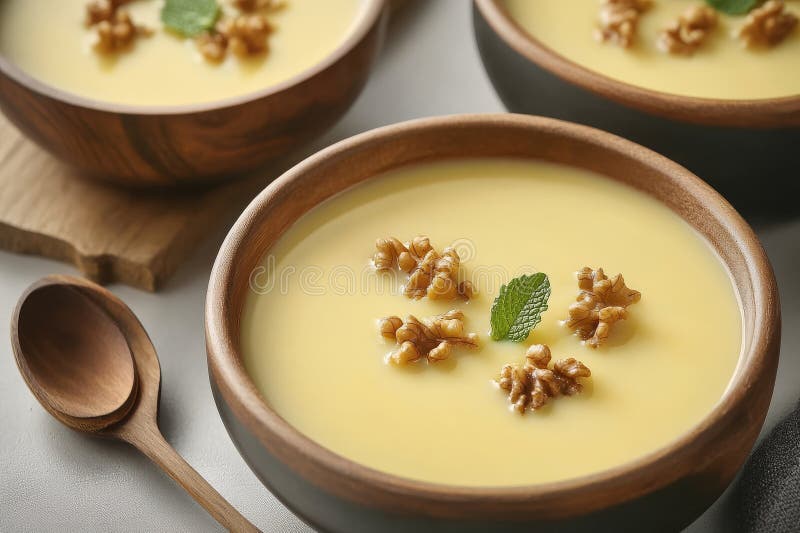 Caramel Flan Dessert, Delicious and Creamy, is Presented in a Bowl with ...