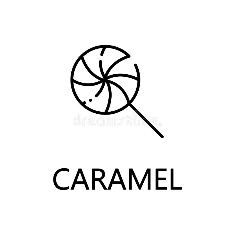 Caramel Flat Icon or Logo for Web Design. Stock Vector - Illustration ...
