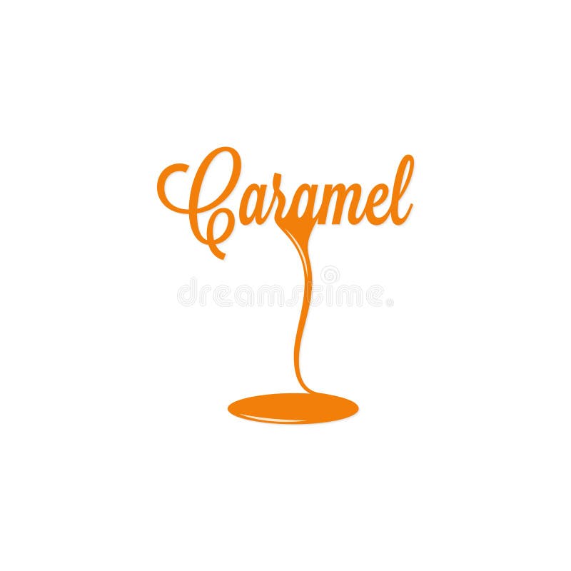 Caramel isolated sign stock vector. Illustration of flowing - 43370866