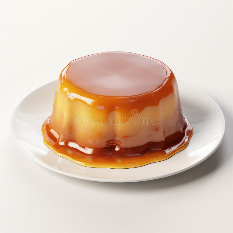 Caramel Pudding. Illustration AI Generative Stock Illustration ...