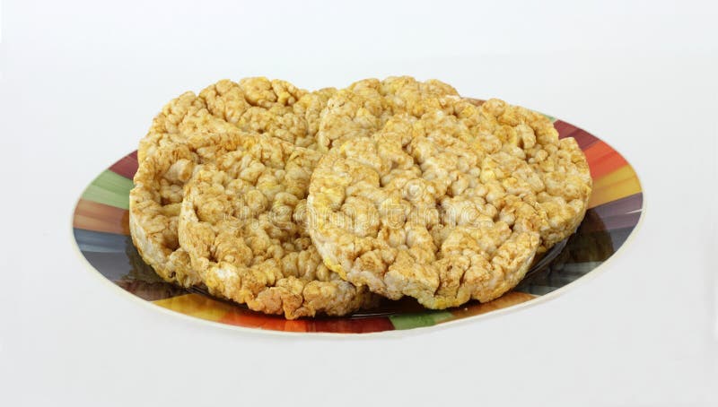 Caramel Rice Cakes stock photo. Image of caramel, plate - 14200942