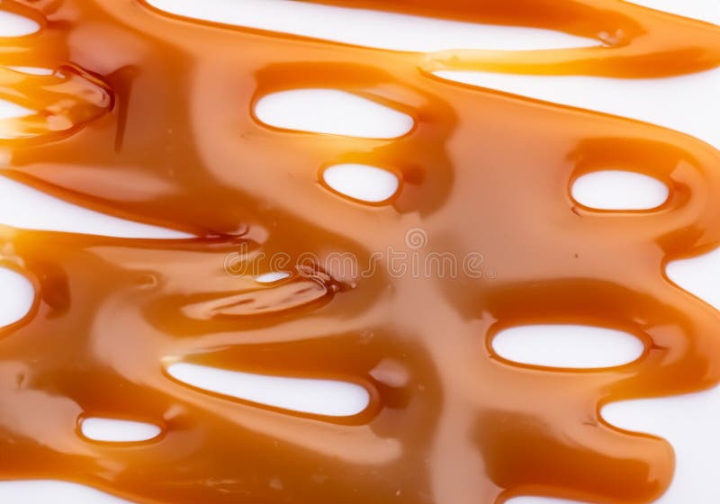 Caramel Sauce, Liquid Syrup Splash Stock Illustration - Illustration of ...