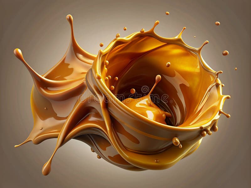 Caramel Splash Illustration Stock Illustration - Illustration of ...