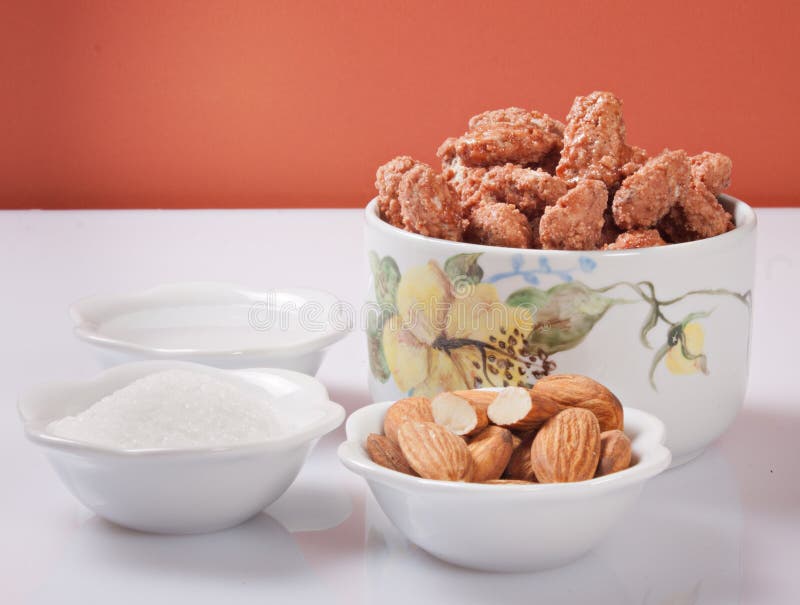 Caramelized almonds stock photo. Image of candy, crunchy - 22772442