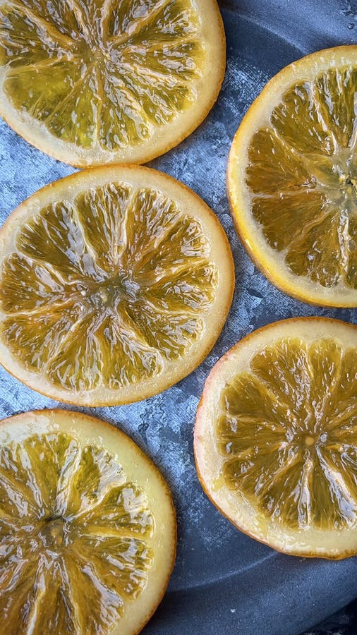 Caramelized Orange Slices Cooling on Flat Surface Stock Photo - Image ... Caramelized Orange Slices Cooling on Flat Surface Stock Photo - Image ...