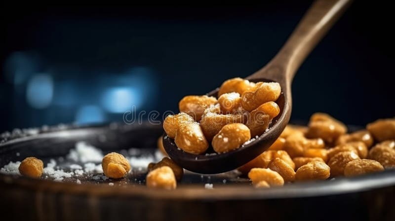 Caramelized Peanuts in Salt Ai Generated Image Stock Photo - Image of ...