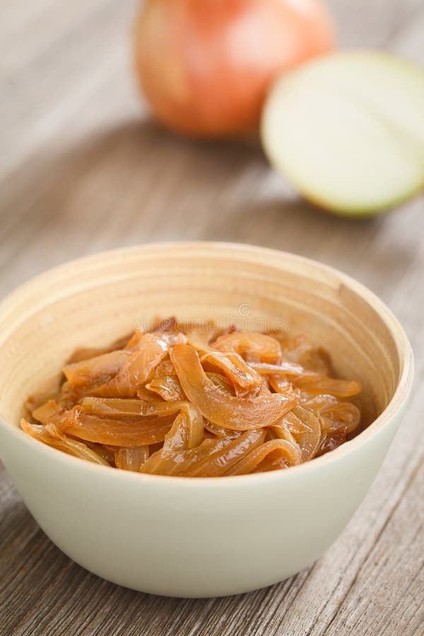 Caramelized Yellow Onion Slices Stock Image - Image of aroma, food ...