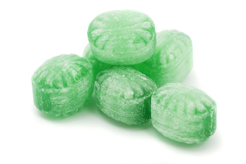 Caramelle alla menta verdi immagine stock. Immagine di duro - 28068551