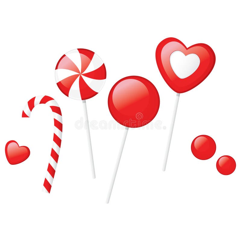 Caramelo y globos ilustración del vector. Ilustración de color - 12673594