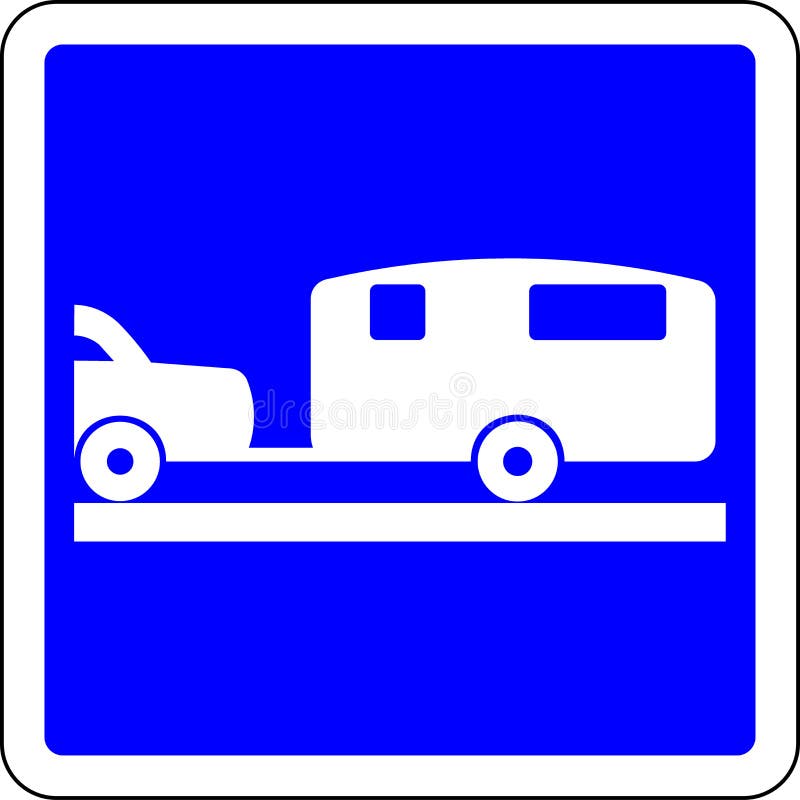 Caravan allowed road sign stock illustration. Illustration of enable ...