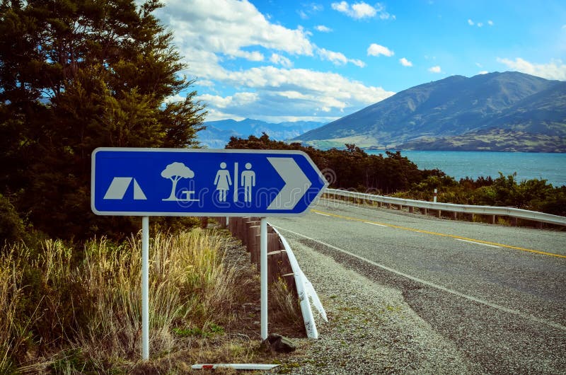 Caravan and Camping Site Tourist Information Sign Stock Photo - Image ...