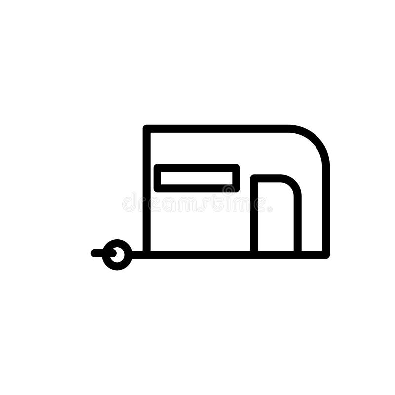 Caravan Icon Vector Isolated on White Background, Caravan Sign , Line ...