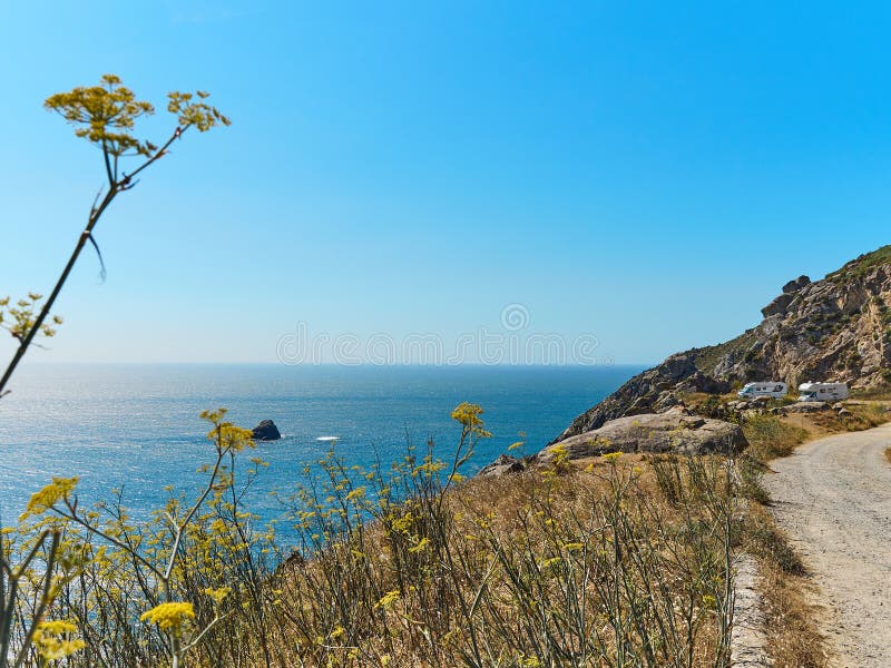 Caravan Life, Wild Coastal Scenery Stock Image - Image of beautiful ...