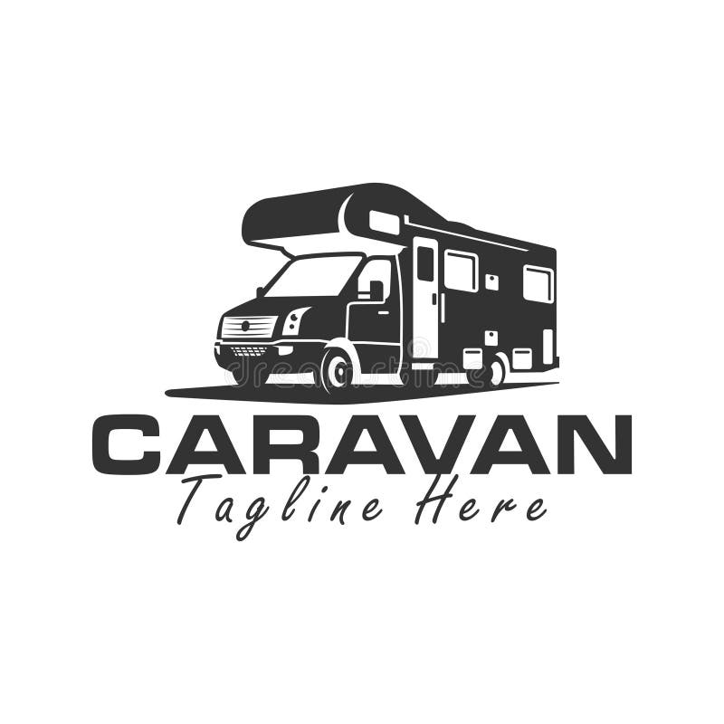 Caravan or Mobile Home Illustration Logo Stock Illustration ...